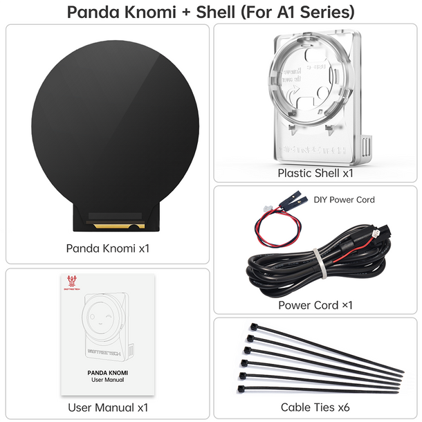 Panda Knomi for Bambulab Printers | Smart 3D Printer Display with ...