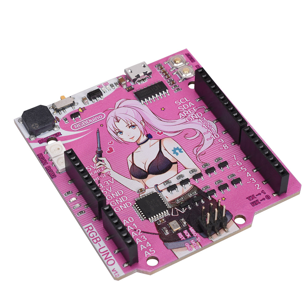 BIQU RGBDuino UNO V1.2 Jenny Greek Duck ATMEGA328P-AU Chip 16MHZ 5V De ...