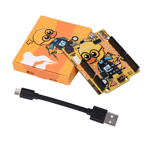 BIQU RGBDuino UNO V1.2 Jenny Greek Duck ATMEGA328P-AU Chip 16MHZ 5V De ...
