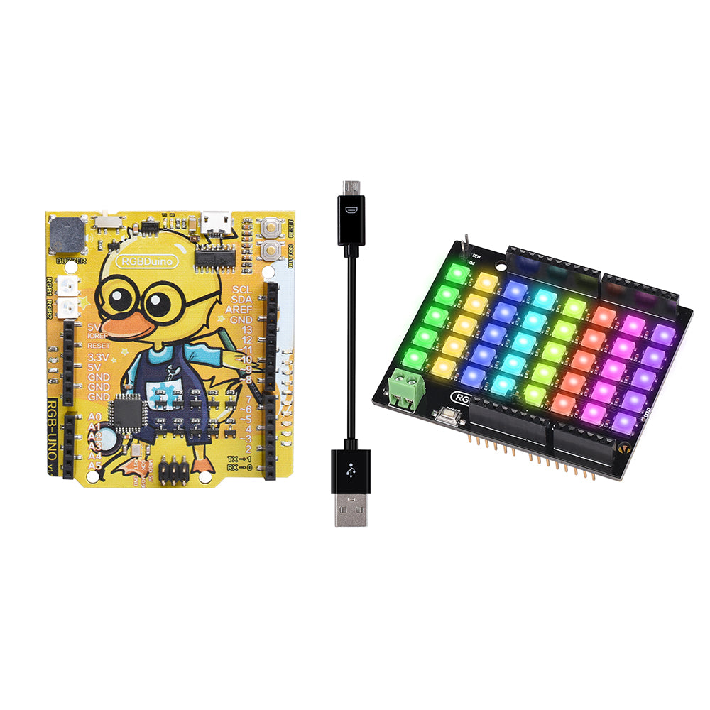 RGBDuino RGB Sheild V1.0 + RGBDuino UNO For Arduino UNO Arduino mega 2 – Biqu Equipment